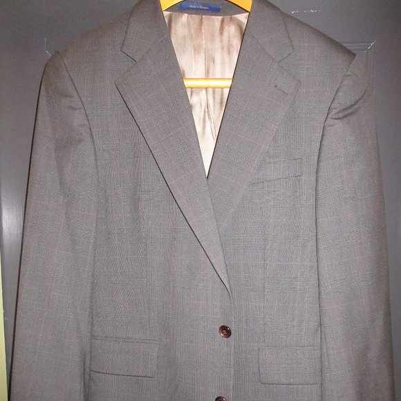 Chaps | Suits & Blazers | Chaps Ralph Lauren Mens Suit Jacket Gray Glen Plaid Sz 42 Or 42l ...